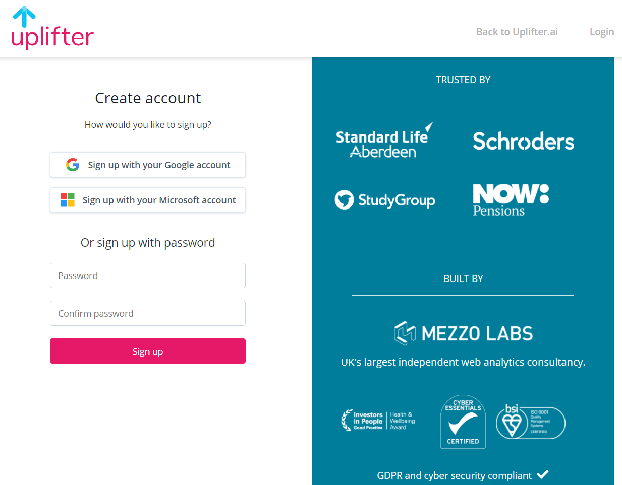 Logging in with Single Sign-On (SSO) – Uplifter Limited